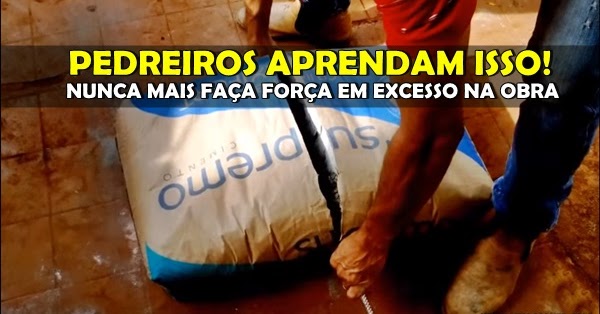 Como carregar Saco de Cimento de 50kg sem muito esforço!