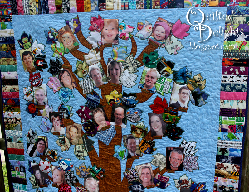 Quilted Delights: Family Tree Quilt Complete