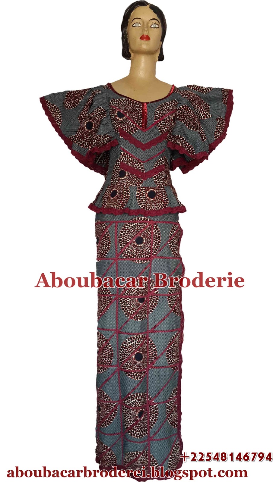 Aboubacar Broderie: pagne aficaine modele Madingue