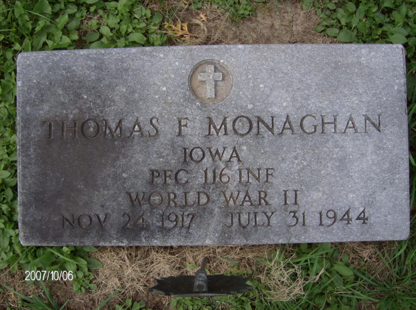 116th Infantry Regiment Roll of Honor: July 2016