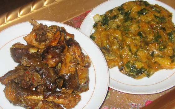 How To Cook Ikokore With Green Vegetables, Serve With Goat Meat