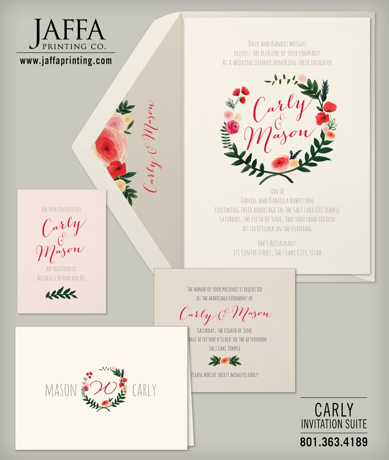 Wedding Invitation Blog: Beautiful Floral Water Color Invitation