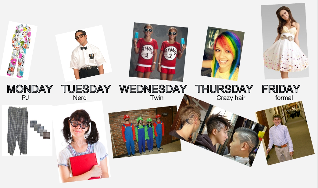 Lane After School Technology: Spirit Week - Teamwork Info graphic