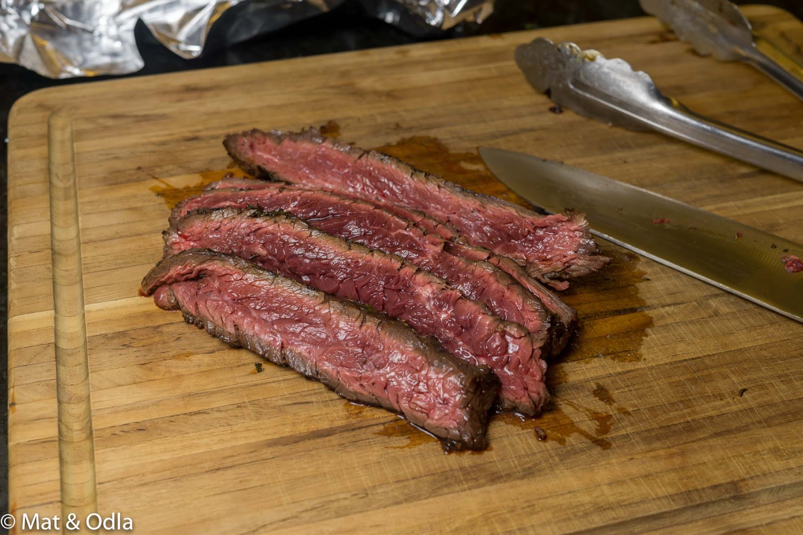 Grillad slaktarbiff (njurtapp) i rödvinsmarinad