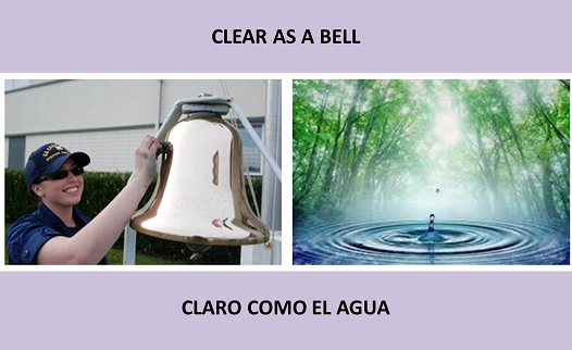 El Clemente Inglés: MARTES - EXPRESIONES ("Clear as a bell")