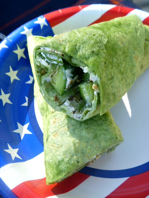 Slice of Southern: Pesto Cucumber Wraps