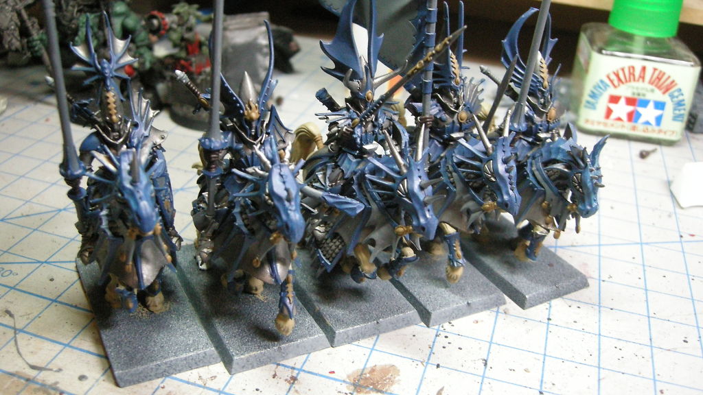 Watching Paint Dry: High Elf Dragon Knights WIP