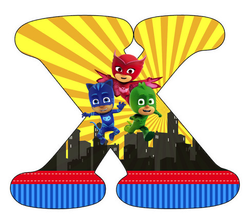 Alfabeto de PJ Masks en la Ciudad. - Oh my Alfabetos!