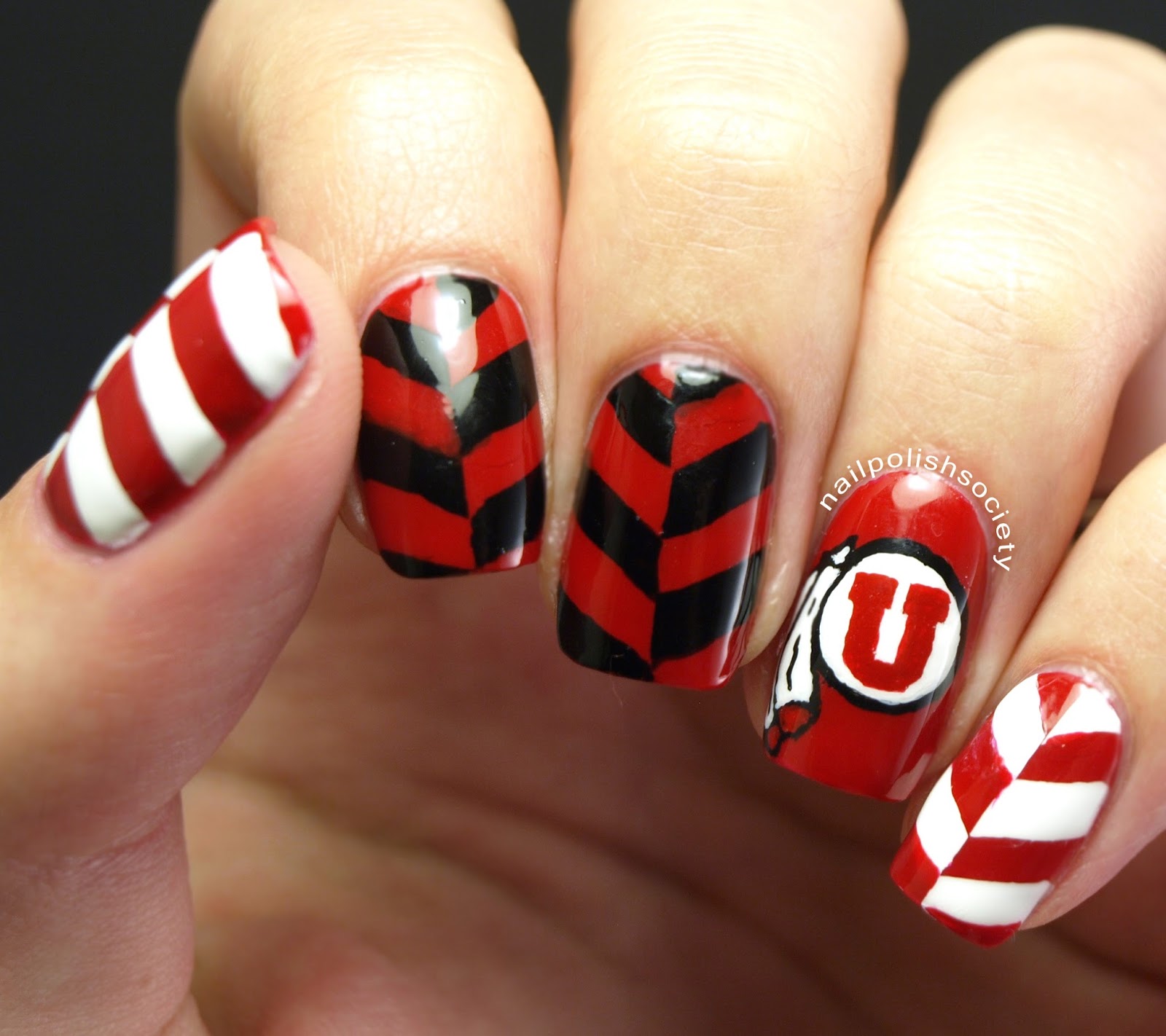 Nail Polish Society: 31DC2014 Day 01: Red, University of Utah Utes