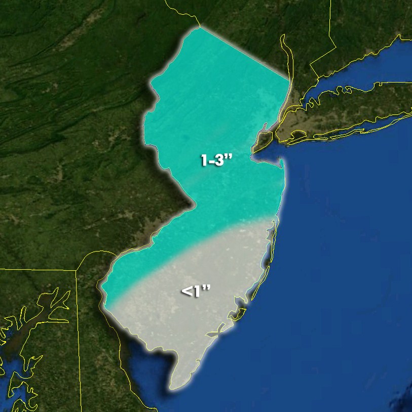 NJ's WeatherCoats: Updated Snow Map
