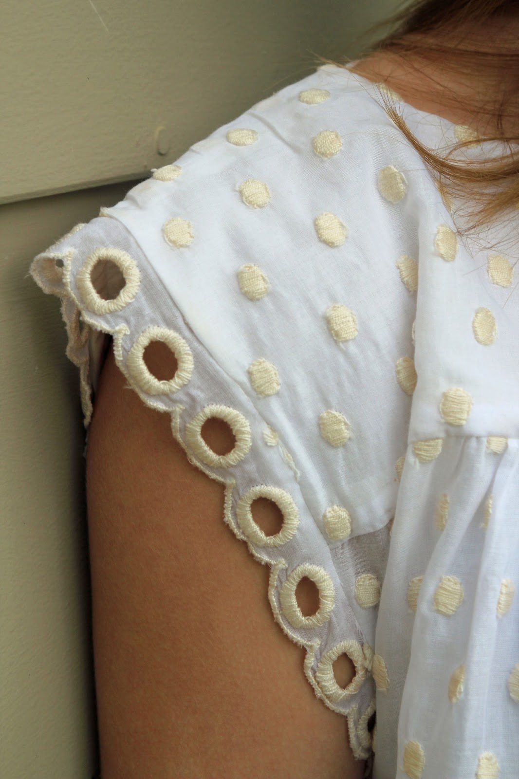Girls in the Garden: Meredith's Eyelet dress turned Top