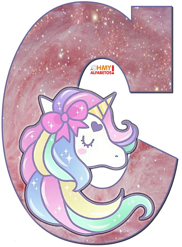 Abecedario Sueños de Unicornio. Unicorn Dreams Abc. - Oh my Alfabetos!