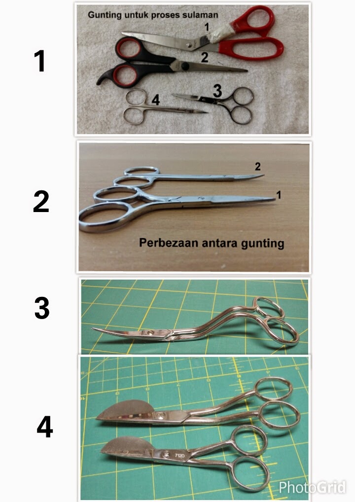 Sulaman Dan Seni Kreatif: Jenis-Jenis Gunting Penyulam