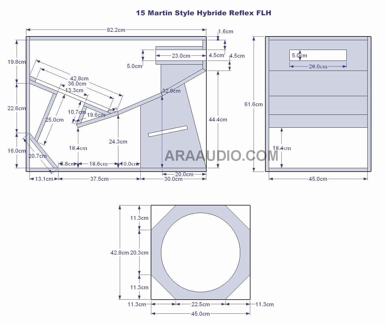 Skema Box Bass Reflek MARTIN Hybride 15 inch
