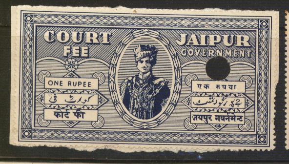 Heritage of Indian stamps site: Indian Princely State Jaipur Fiscal stamps