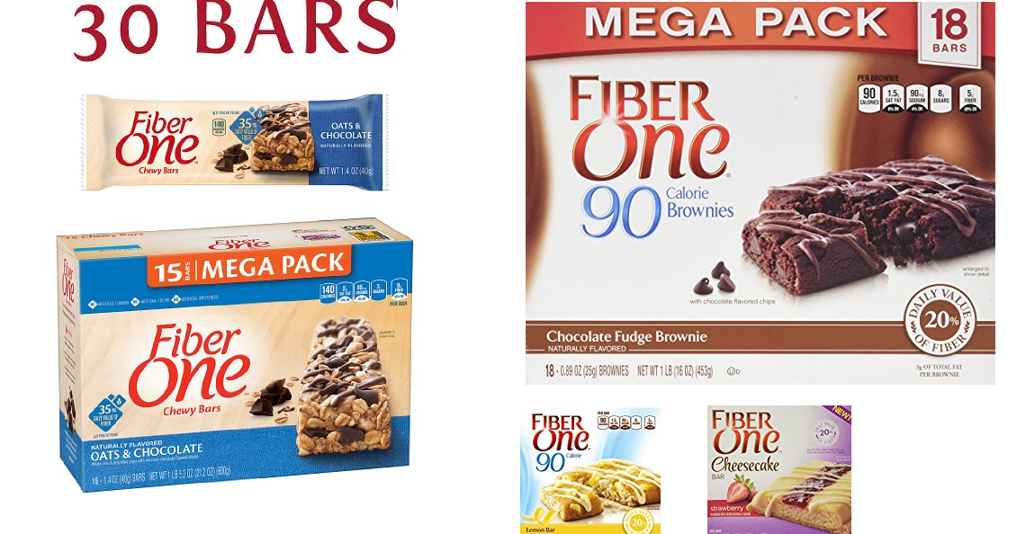 Fiber One Snack Bars Sale + Free Shipping: 6ct Fiber One 90 Calorie Bar ...