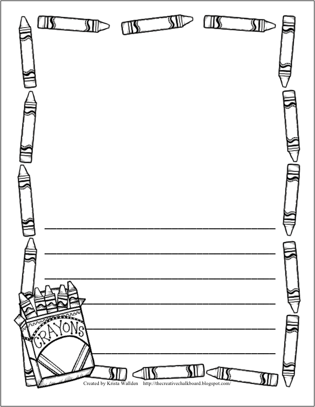 The Creative Chalkboard: Holy Moly Guacamole....and {Free} Writing Papers