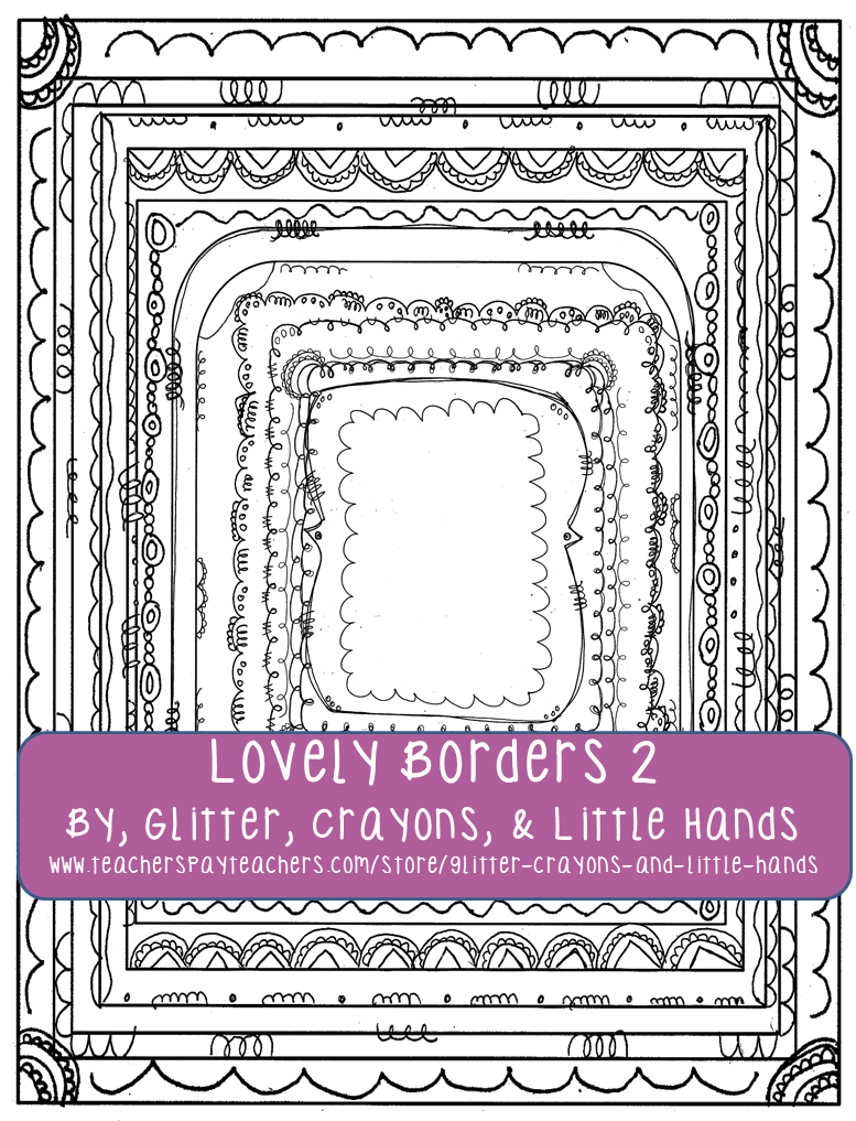 Glitter, Crayons, and Little Hands: Free Borders