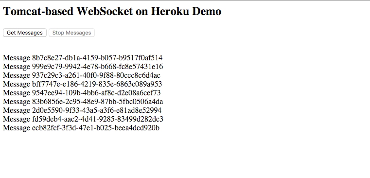 How to develop Tomcat-based WebSocket application on Heroku
