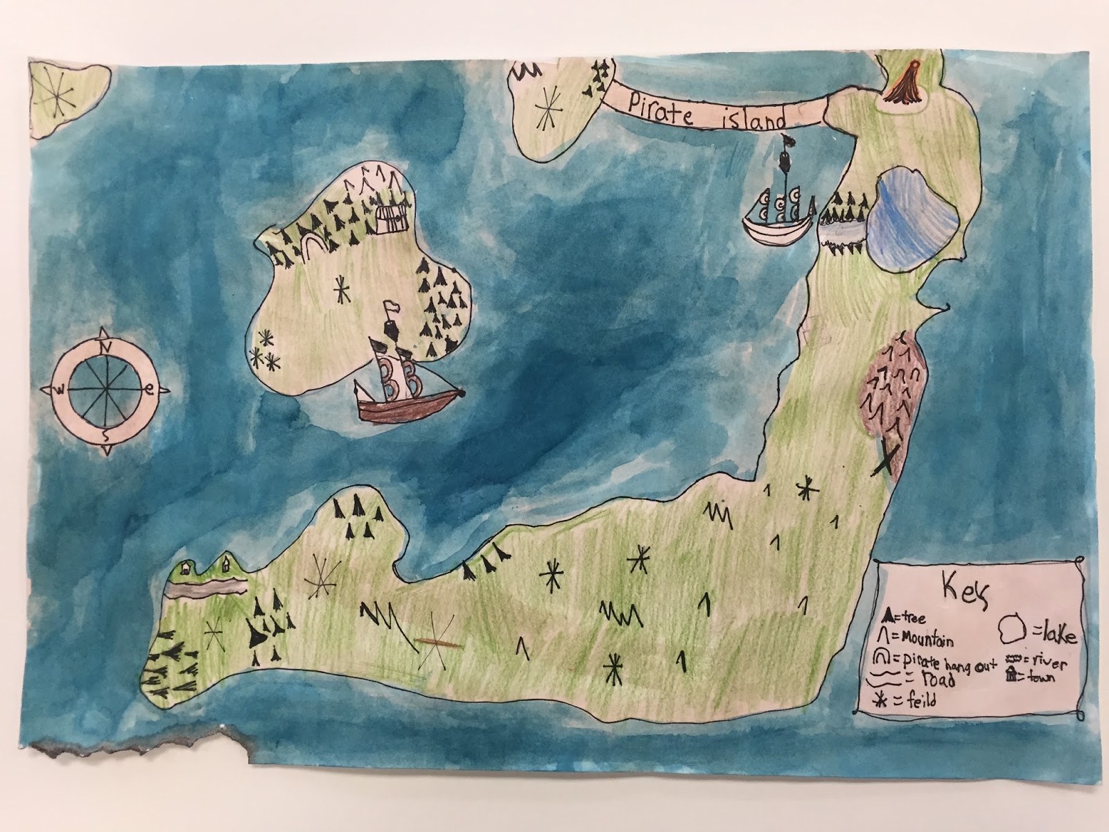 Thomas Elementary Art: Ancient Maps by 3rd Grade