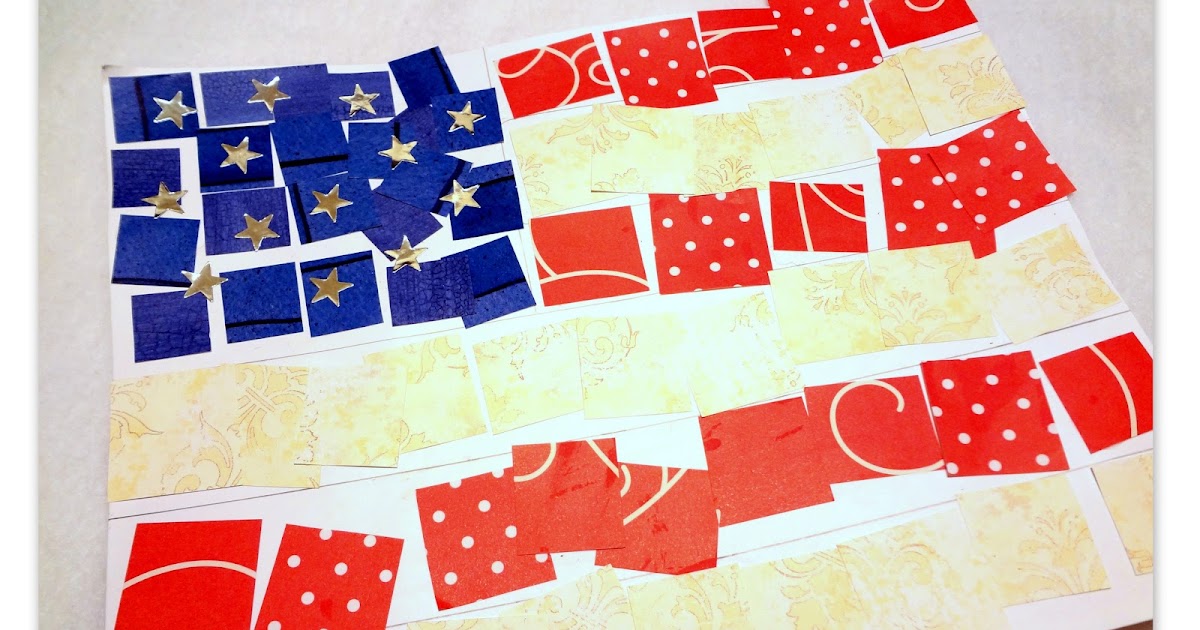 Little Family Fun: American Flag Collage Craft