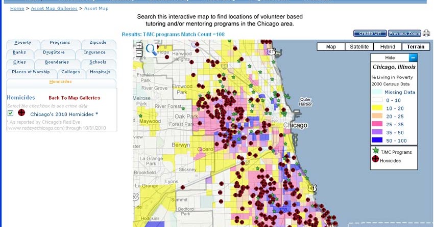 Mapping For Justice: Interactive map showing gangs in Chicago