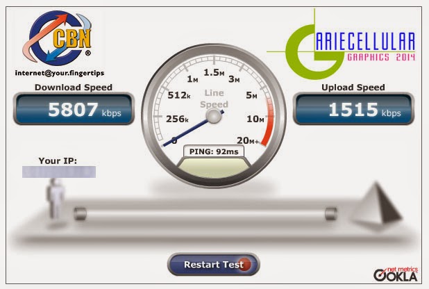 Test Speed tranfer Jaringan Internet - ARIE CELLULAR