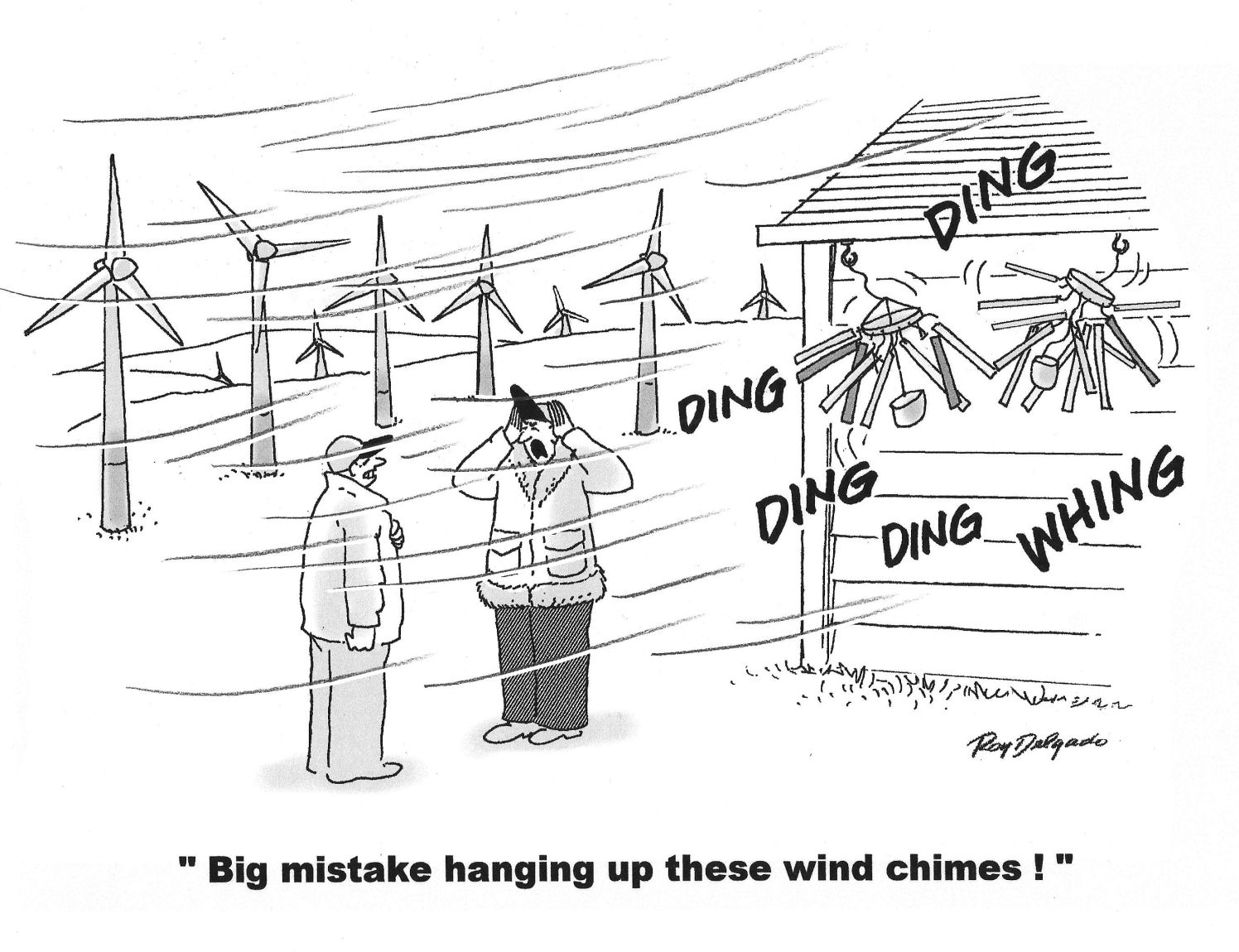 Plum Loco - Roy Delgado: Wind Turbine Cartoon - 18573