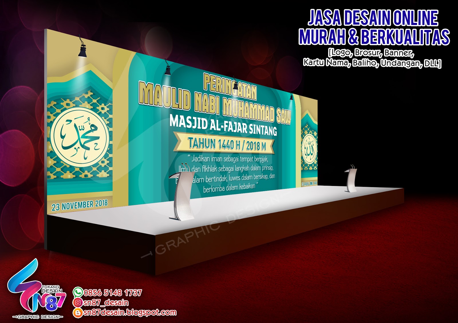 SN87 DESAIN: DESAIN SPANDUK MAULID NABI