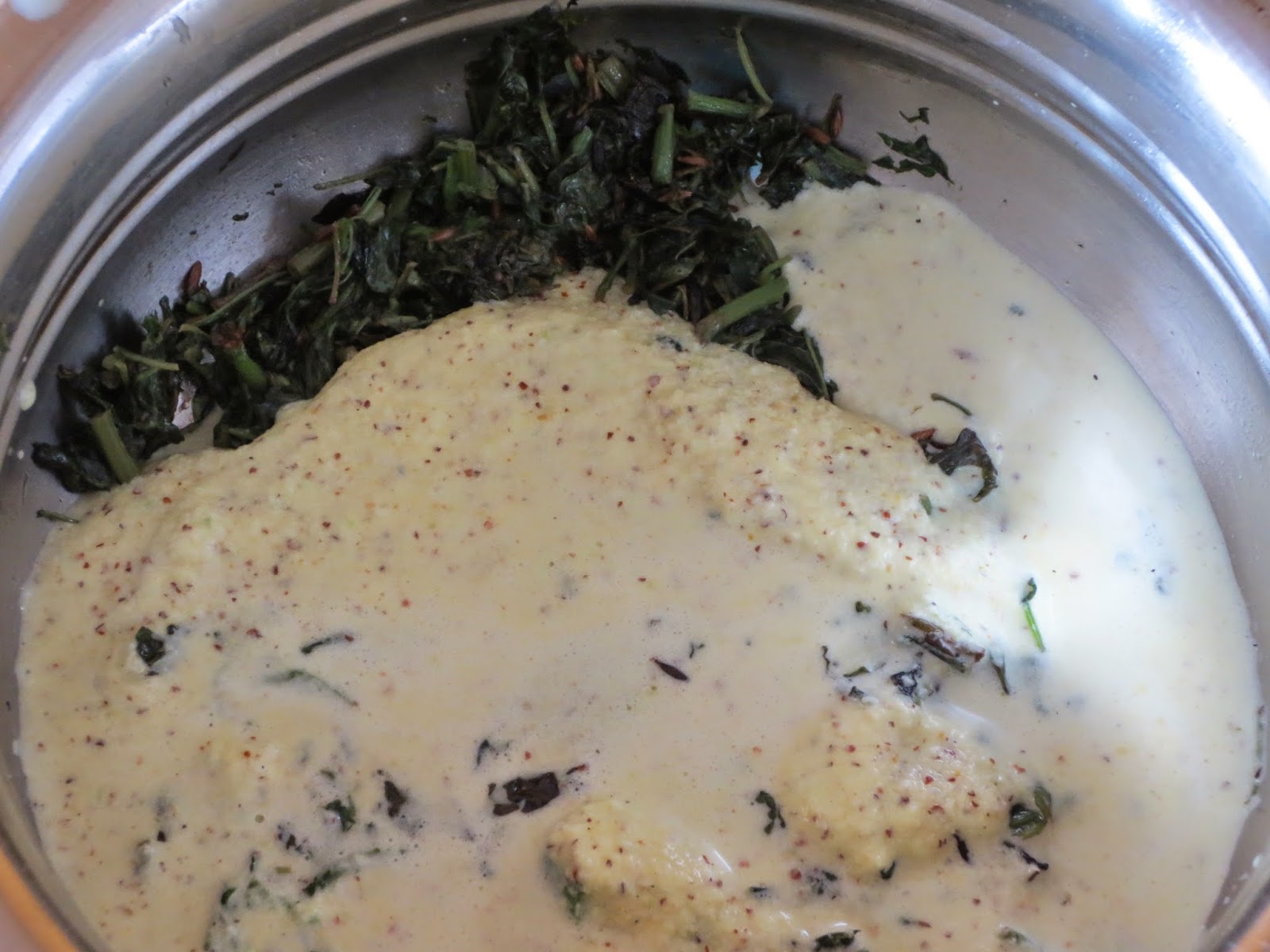 Harive soppu sasive / Amaranthus in mustard curry ~ Enjoy cooking