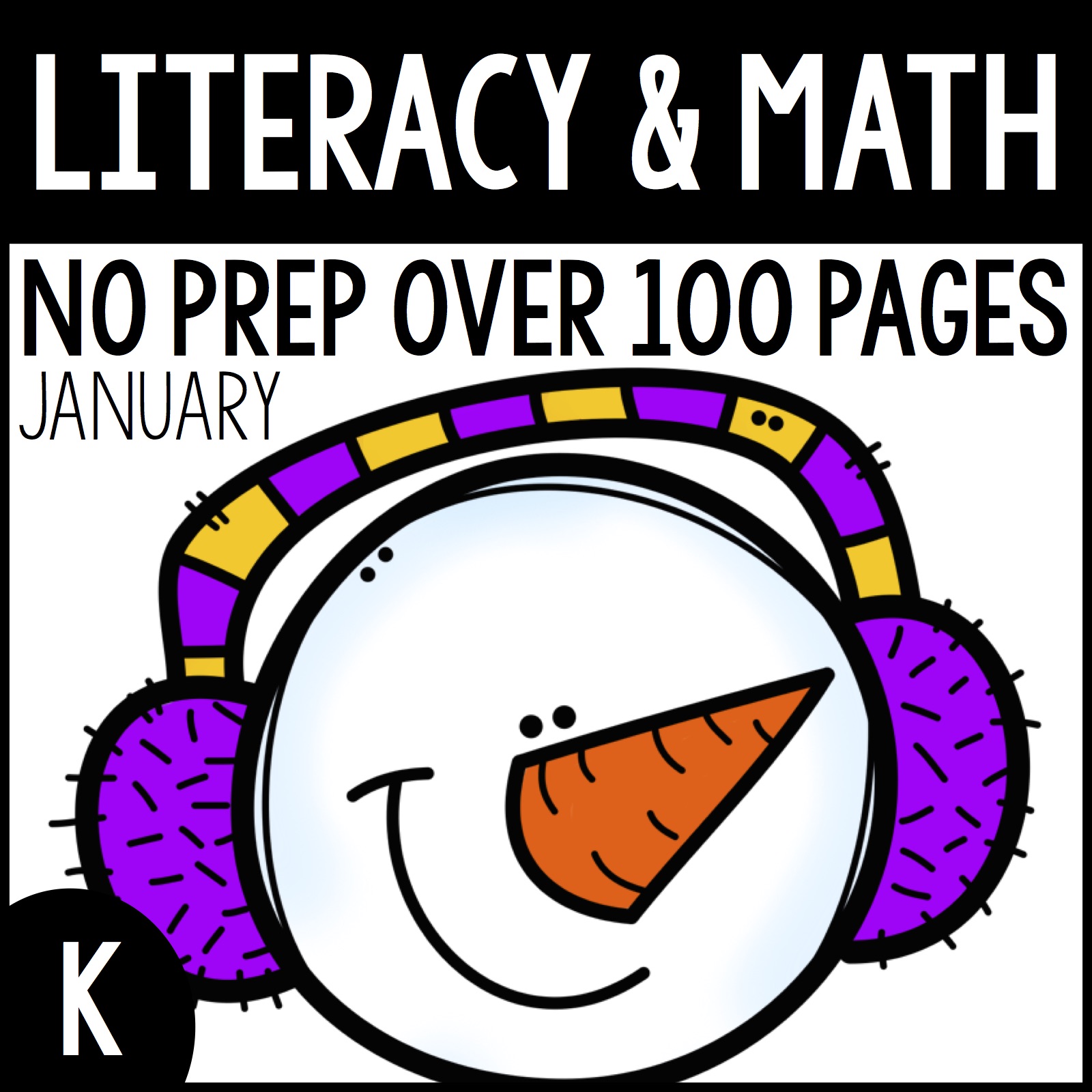 Emily Jane Creates: JANUARY NO PREP KINDERGARTEN PACKET-OVER 100 PAGES!