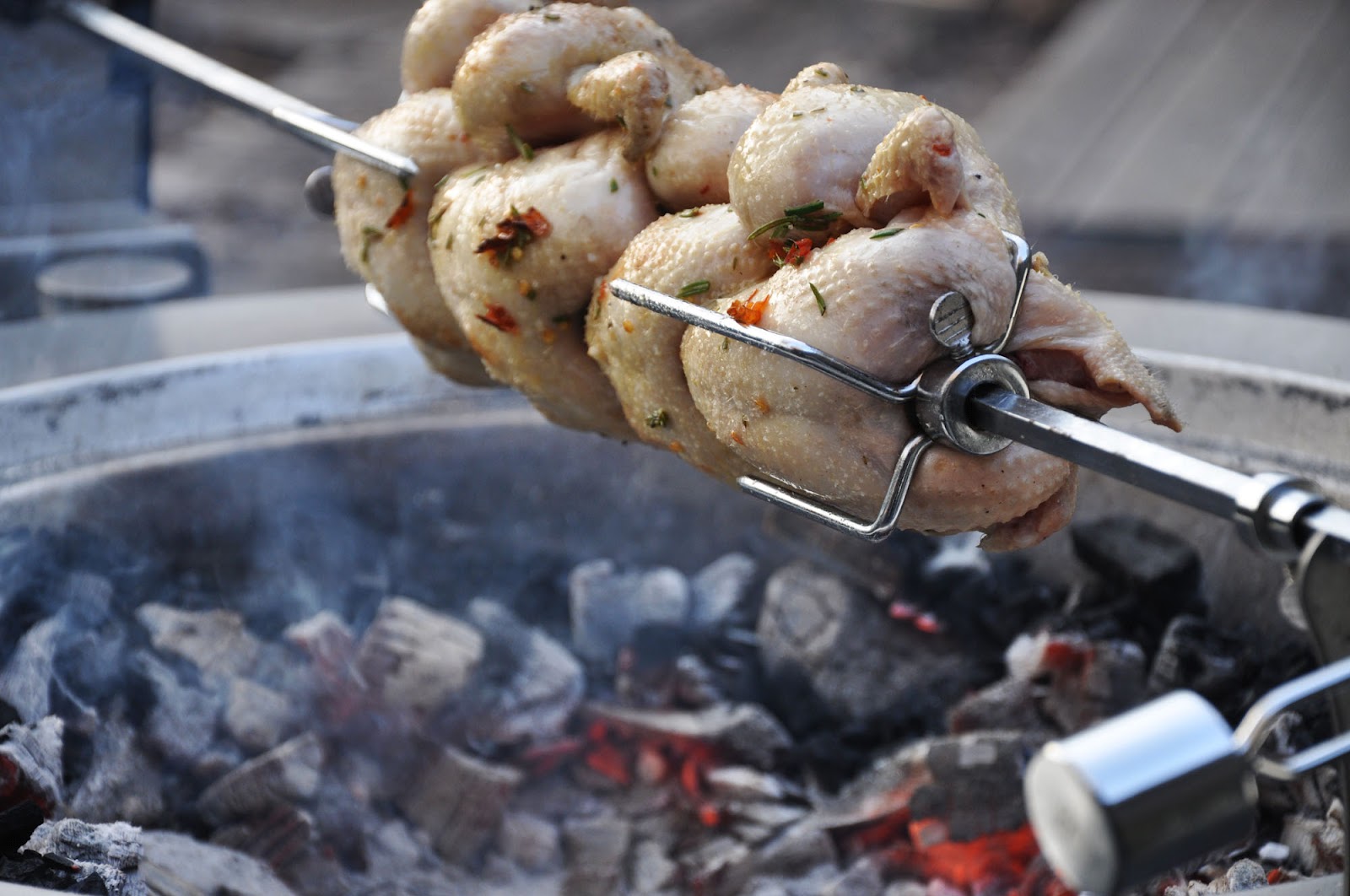 Fire and Food: Spit Roasted Poussin