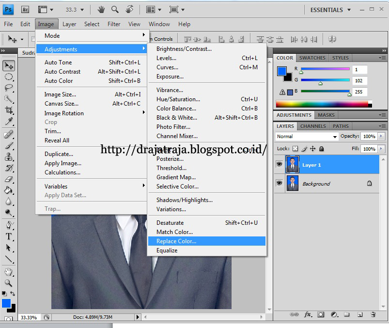 Cara Mudah Untuk Merubah Background Pas Foto Dengan Photoshop - Kalem Bro