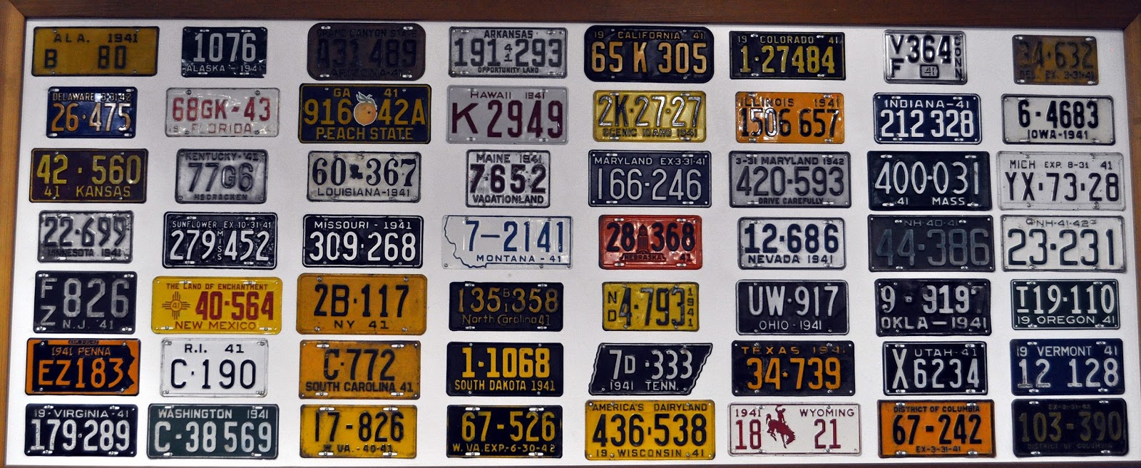 A View of Old License Plates : r/pics