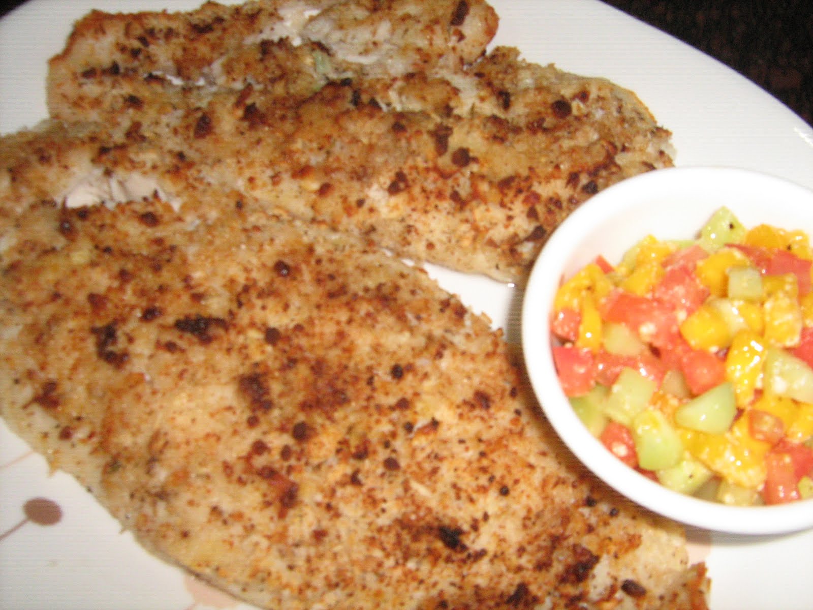 PARMESAN CRUSTED FISH FILLET & MANGO SALSA