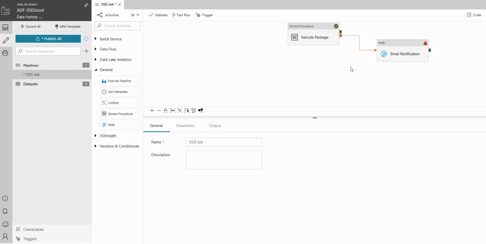 Microsoft BI Tools: Add email notification in Azure Data Factory V2