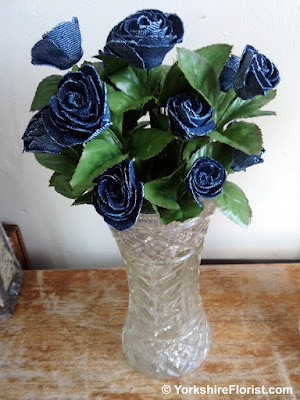 Yorkshire Florist: Denim Rose Vases - Pair