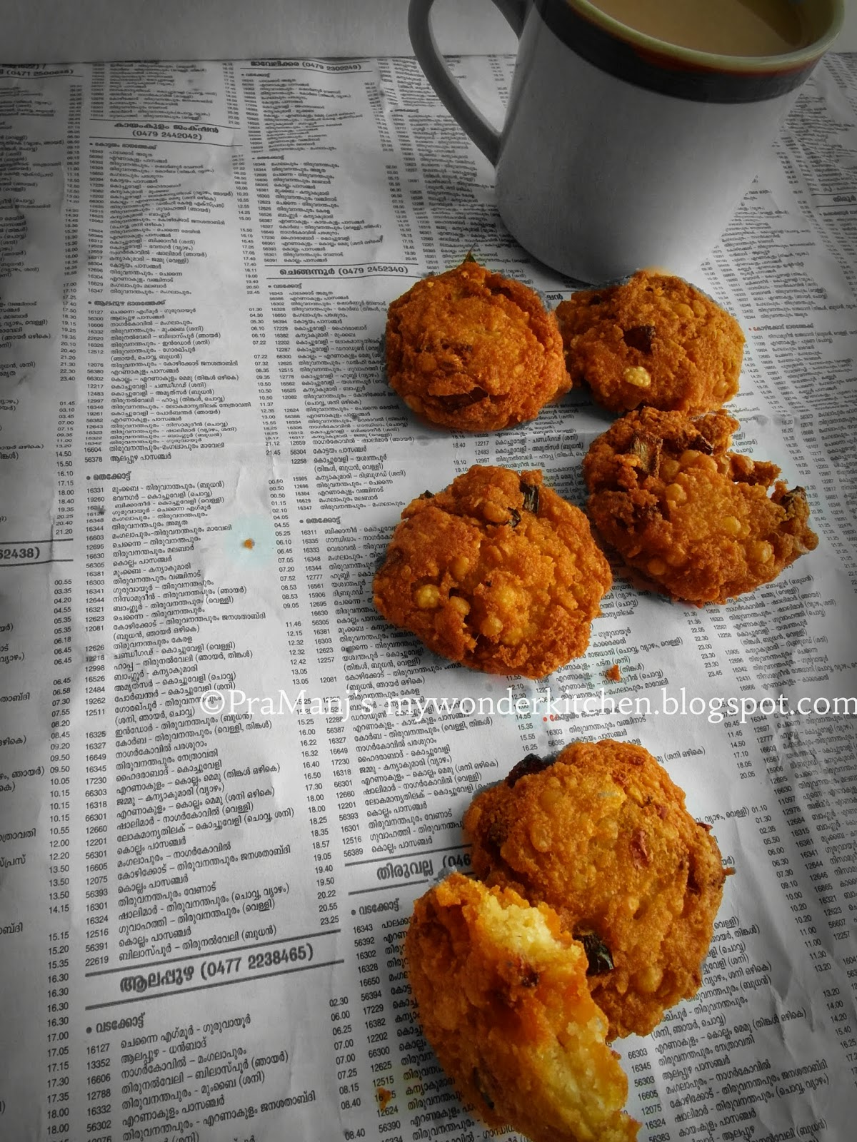 Parippu vada/Lentil fritters