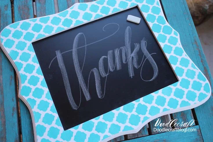 Stenciled Frame Chalkboards!