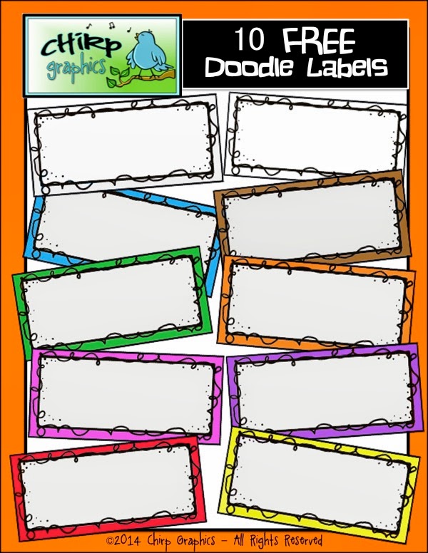 Classroom Freebies Too: Free Doodle Labels