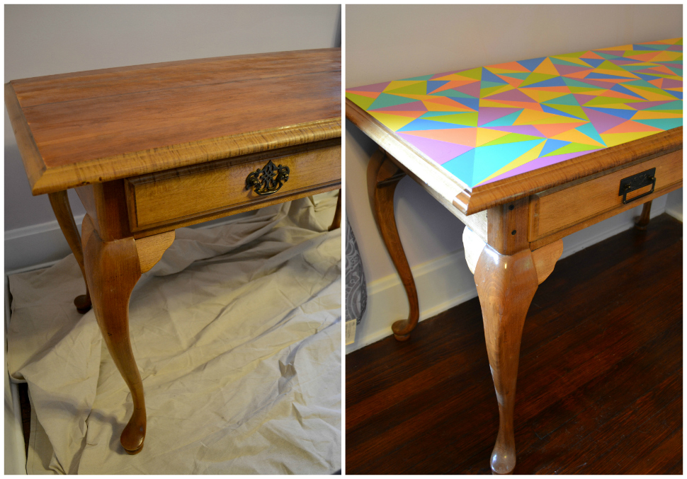 dissolved into something: Abstract Geometric Desk