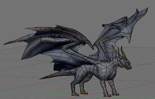 Digital Senior Project art4632: 3d dragon- uv mapping