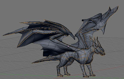 Digital Senior Project art4632: 3d dragon- uv mapping