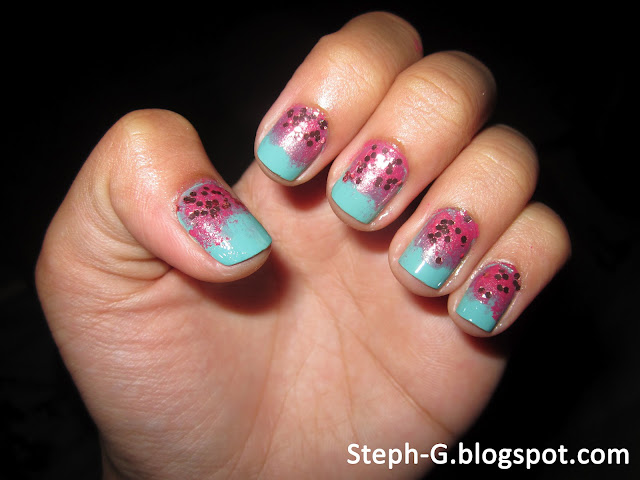 Dual Colored Nails with step-by-step guide!