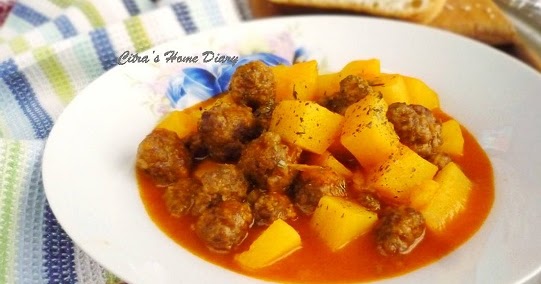 Citra's Home Diary: Turkish Food Recipe; Köfteli Patates Yemeği ...