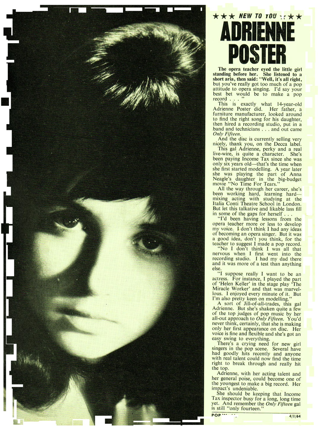 SIXTIES BEAT: Adrienne Poster
