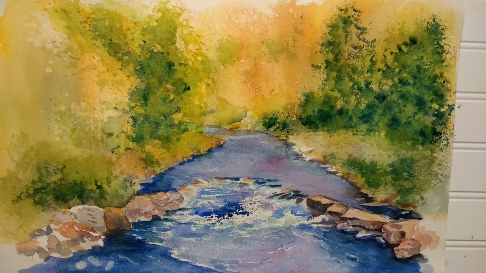 Chris Campbell Watercolors: RUSHING WATER PART 2