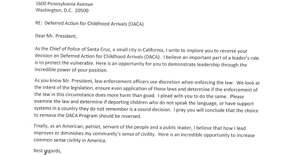 Santa Cruz Police: SCPD Chief Mills' Letter To President Trump ...