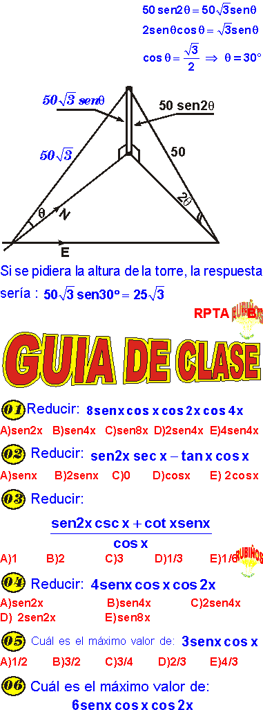 IDENTIDADES DEL ANGULO DOBLE EJERCICIOS RESUELTOS DE TRIGONOMETRIA PDF