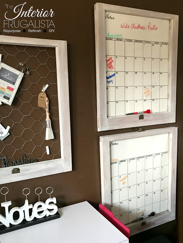 How To Make Dry Erase Wall Calendars With Old Windows | The Interior ...